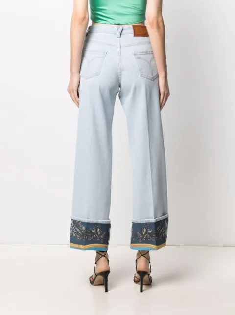 Versace turn-up Cuff wide-leg Jeans - Farfetch
