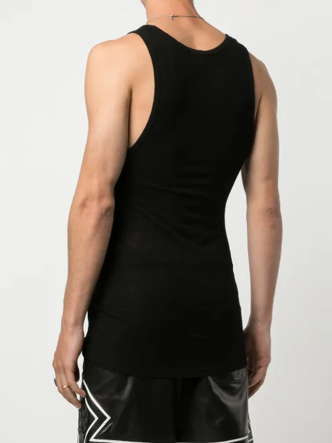 Shop AMIRI sleeveless cotton T-shirt with Express Delivery - FARFETCH