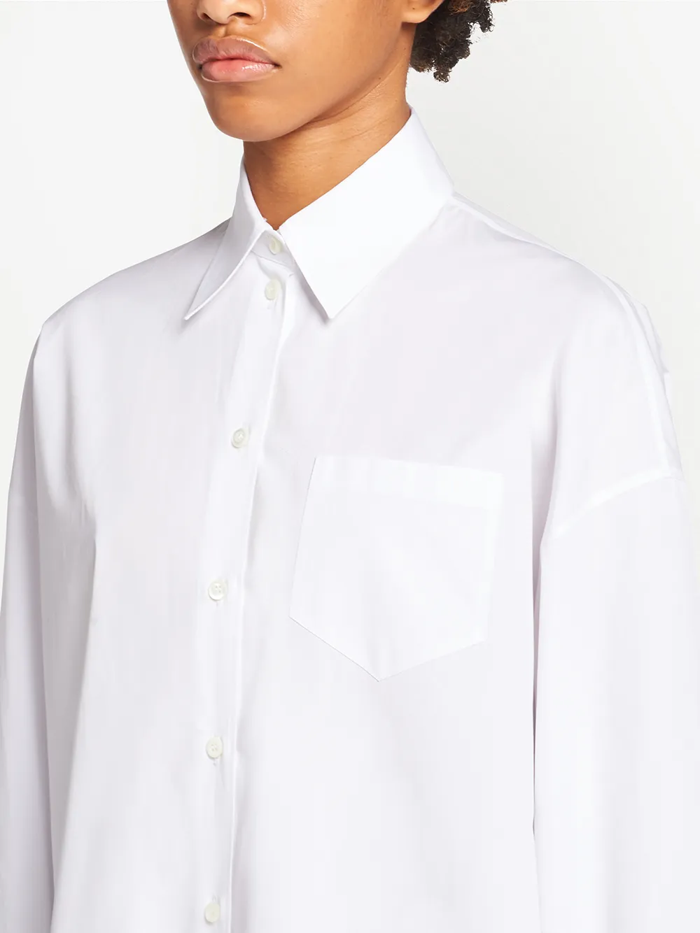 Prada long-sleeve Panelled Shirt Dress - Farfetch