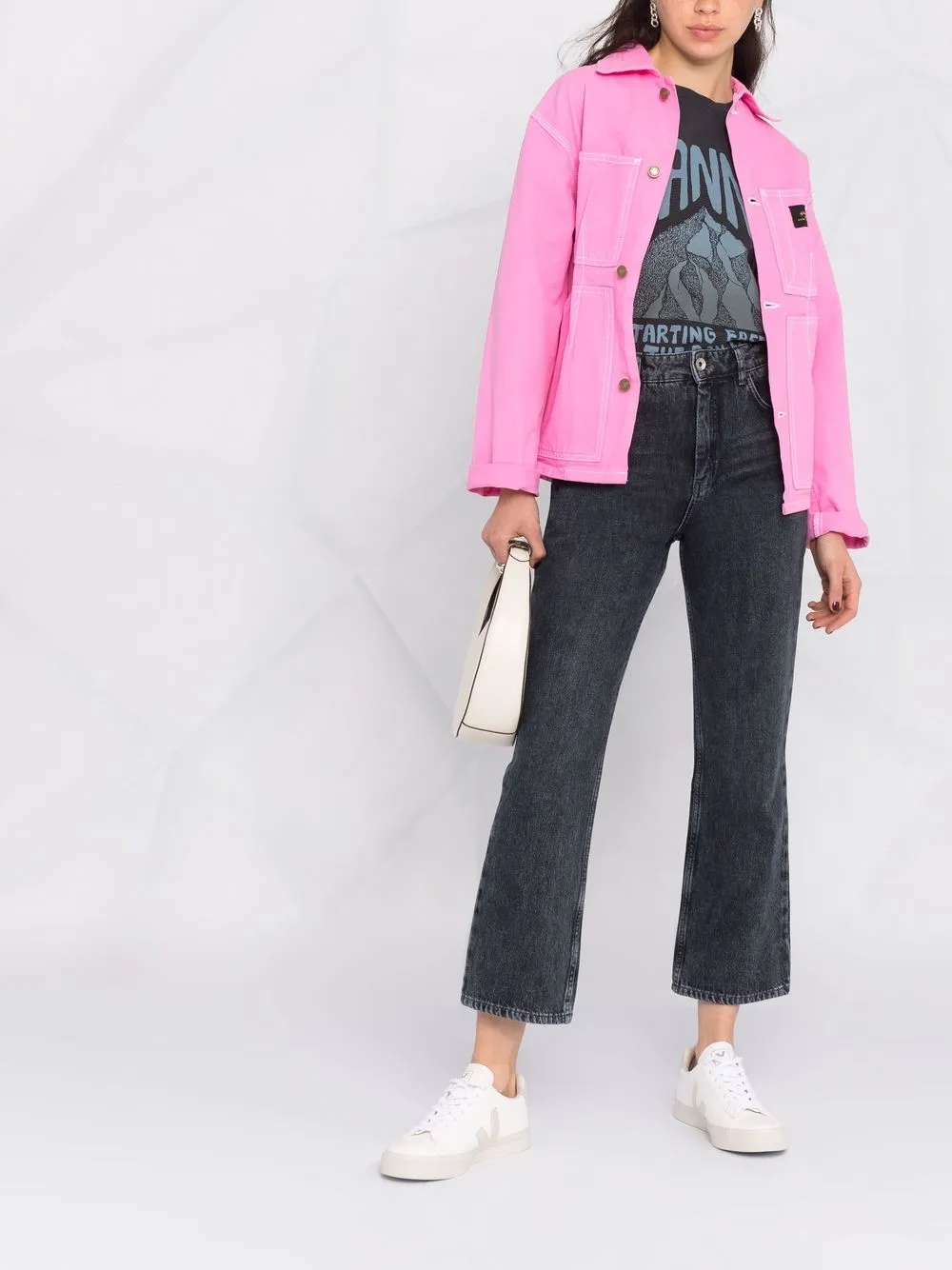 Patrizia Pepe high-waisted Cropped Jeans - Farfetch