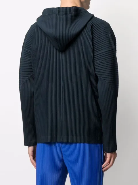 Homme Plissé Issey Miyake Plissé zip-up Hoodie - Farfetch