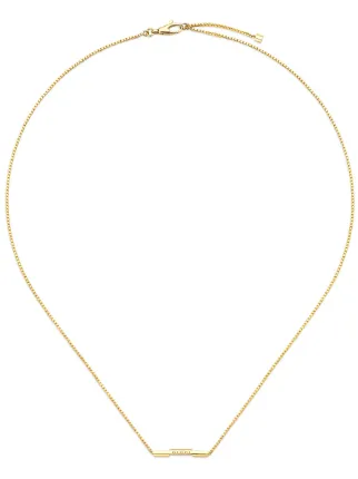 Gucci 18kt Yellow Gold Link To Love Gucci Bar Necklace - Farfetch