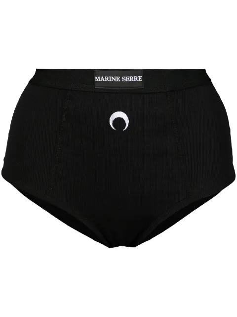 Marine Serre logo-embroidered briefs - FARFETCH