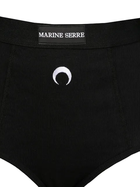 Marine Serre logo-embroidered briefs - FARFETCH