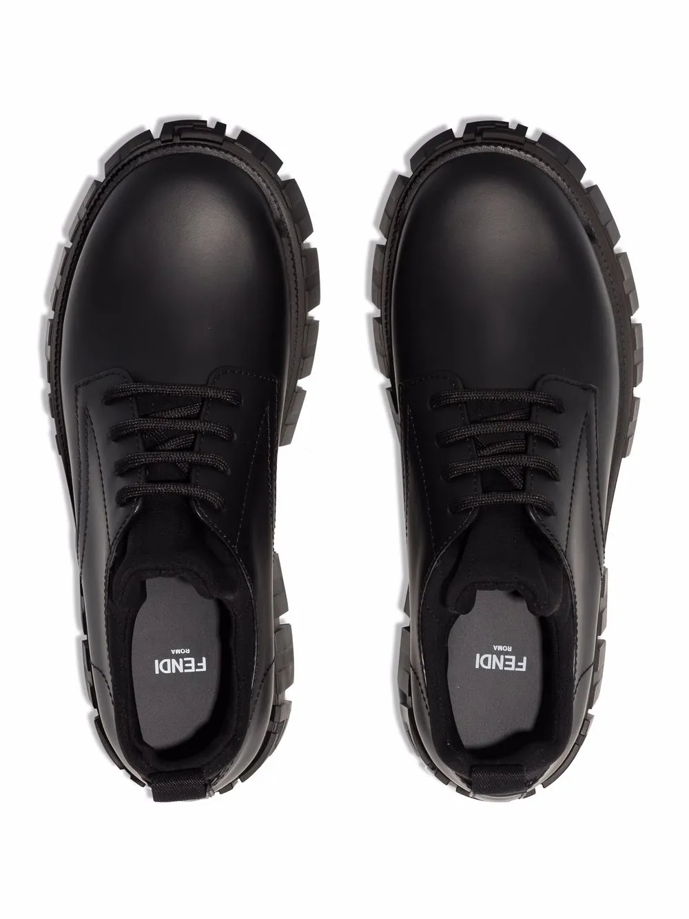 Fendi Force lug-sole leather derby shoes | Smart Closet