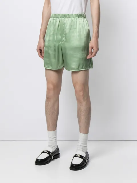 Shop Ludovic De Saint Sernin elasticated silk shorts with Express ...