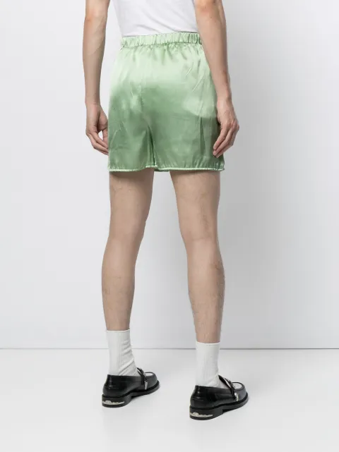 Shop Ludovic De Saint Sernin elasticated silk shorts with Express ...