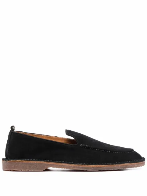Buttero black Argentario suede loafers for men | B9320PEGOHR at ...