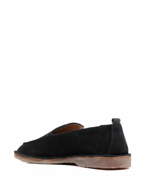 Buttero black Argentario suede loafers for men | B9320PEGOHR at ...
