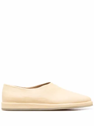 Shop Fear Of God flat leather slippers with Express Delivery - FARFETCH