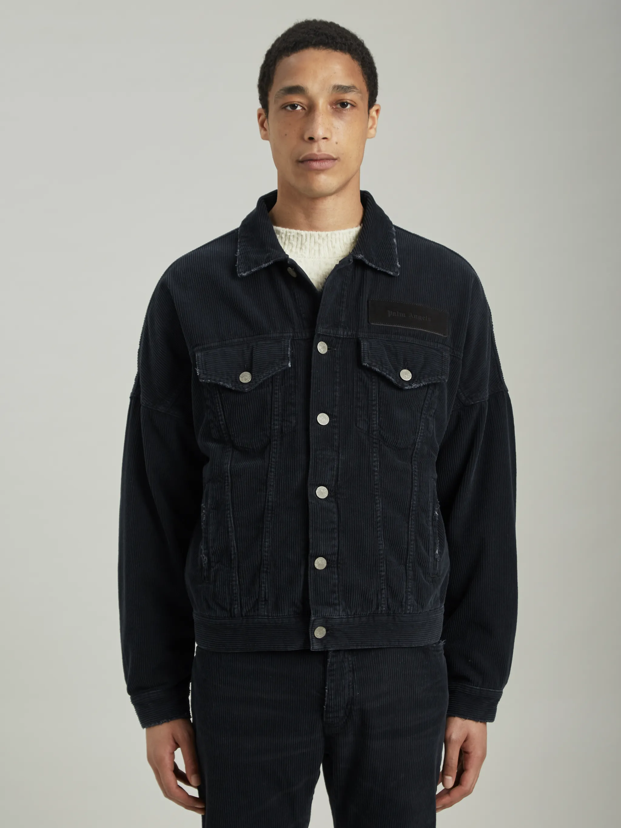 CURVED LOGO JACKET - Palm Angels® Official