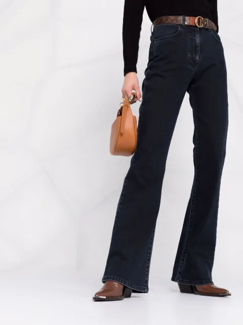 Shop Alberta Ferretti high-rise flared jeans with Express Delivery ...