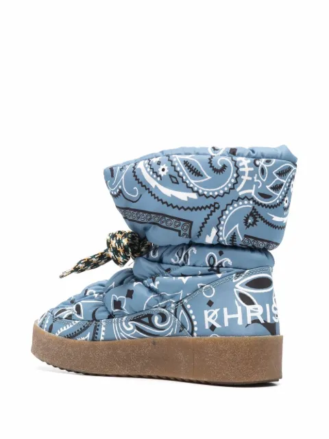 Khrisjoy Puff Bandana Print Boots - Farfetch