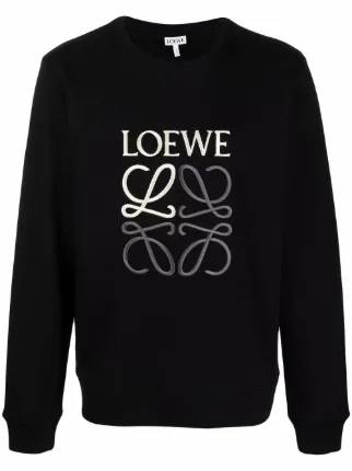 LOEWE Embroidered Anagram Sweatshirt | Black | FARFETCH