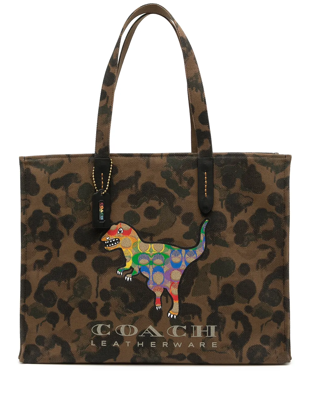 Coach Rexy Canvas Tote Bag In Braun | ModeSens