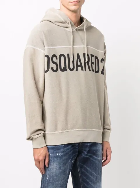 Shop Dsquared2 logo-print hoodie with Express Delivery - FARFETCH