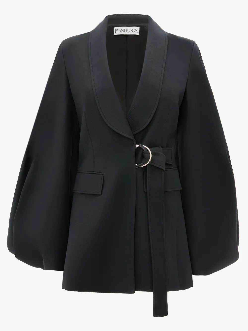 BALLOON SLEEVE SHAWL COLLAR JACKET in black | JW Anderson