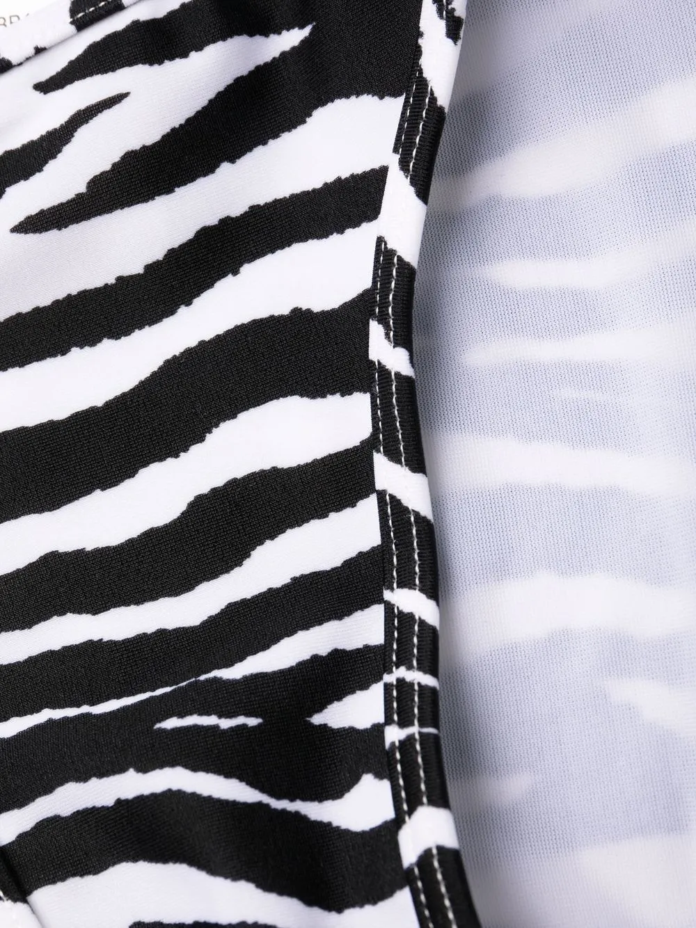 Attico Zebra-print Triangle Halterneck Bikini In Black | ModeSens