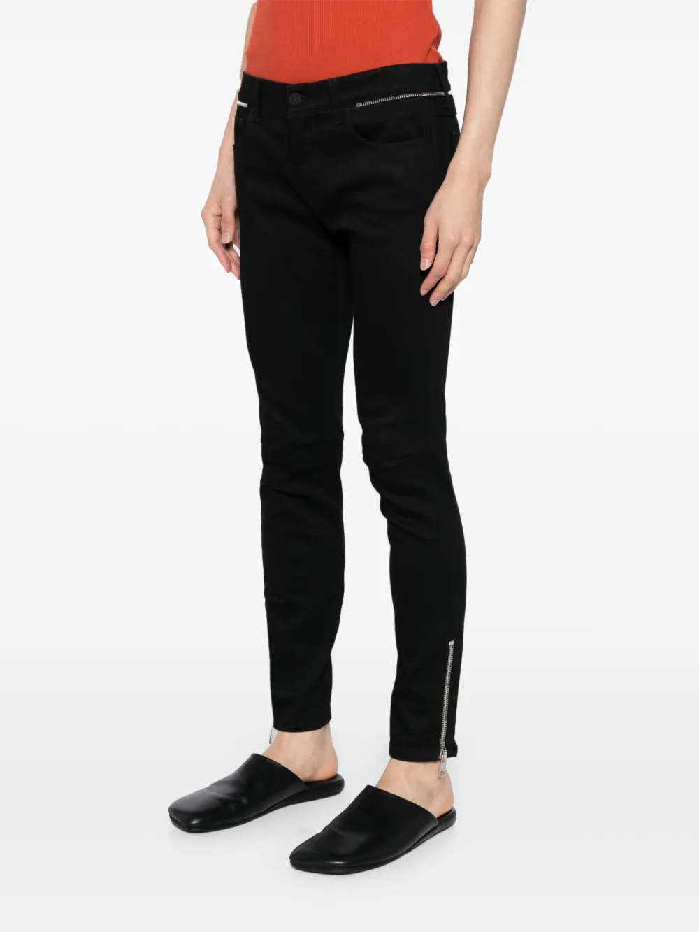 Gucci zip-detail Skinny Jeans | Black | FARFETCH