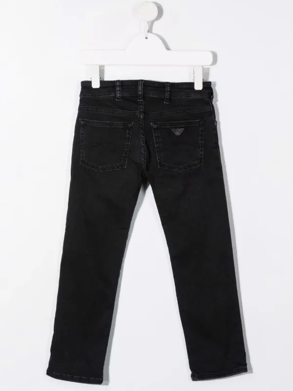 Boys black armani jeans store