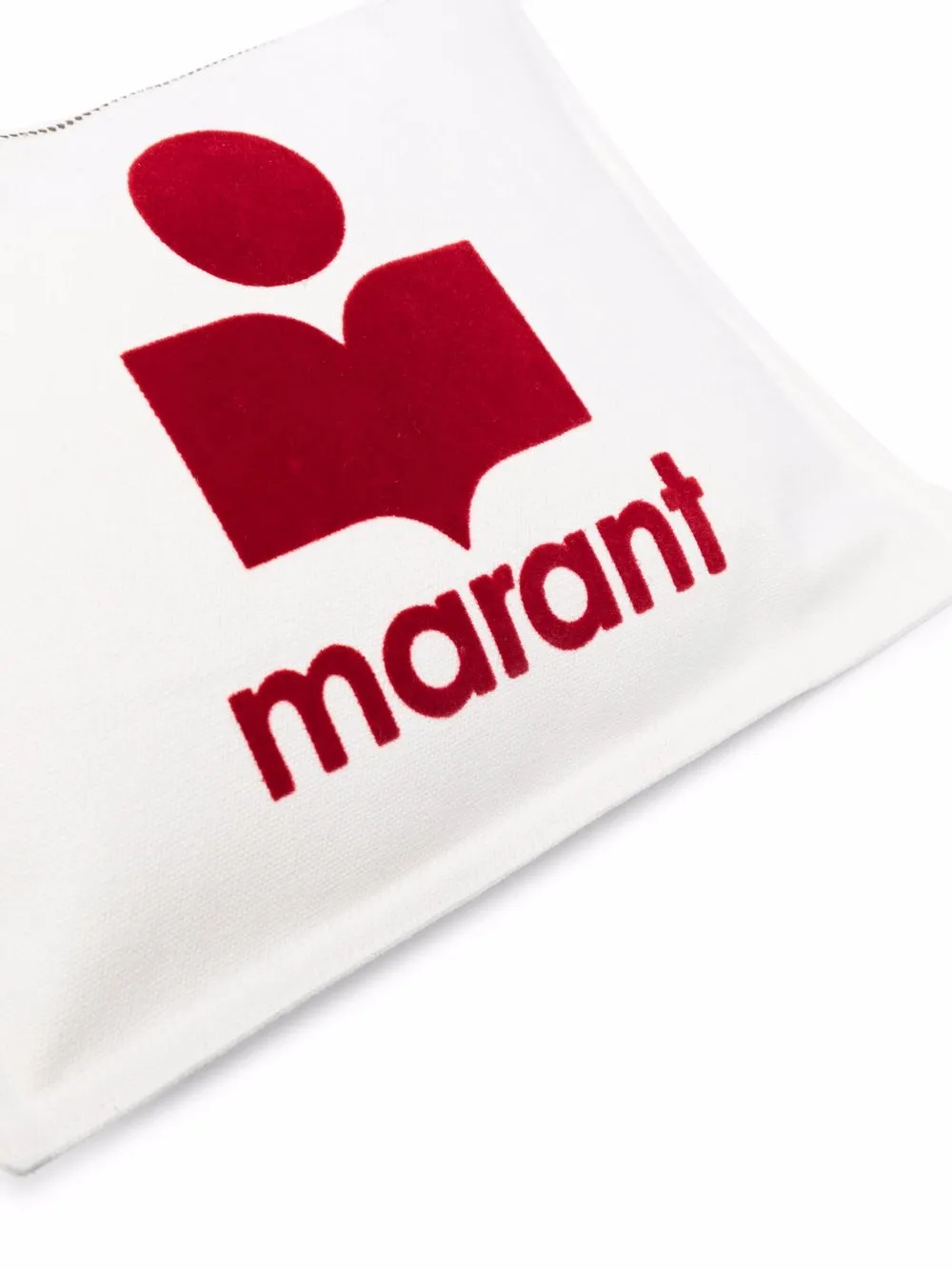 Isabel Marant Étoile Isabel Marant Logo Flocked Clutch Bag In White ...
