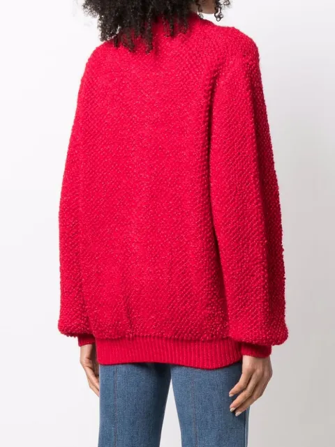 AMI AMALIA chunky-knit silk-blend Cardigan - Farfetch