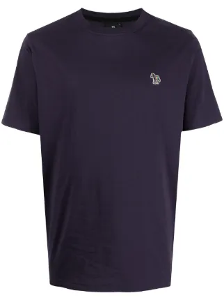 PS Paul Smith Logo Embroidered T-shirt | Purple | FARFETCH UK