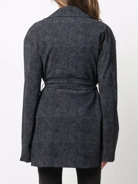 Le Petite Robe Di Chiara Boni Textured Belted Coat - Farfetch