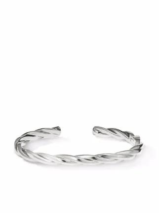 David Yurman Sterling Silver DY Helios Cuff Bracelet (6mm) | Silver | FARFETCH UK