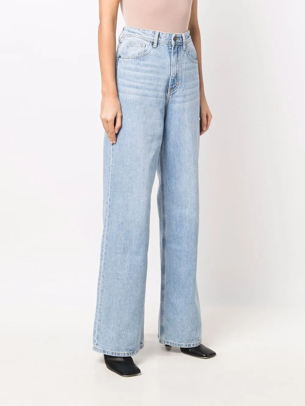 Shop 12 STOREEZ wide-leg high-rise jeans with Express Delivery - FARFETCH