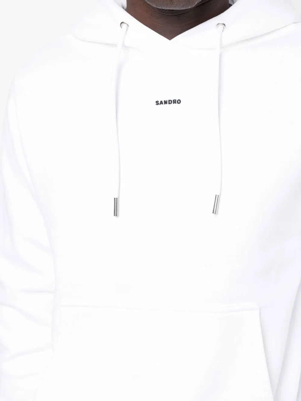SANDRO logo-print Organic Cotton Hoodie - Farfetch