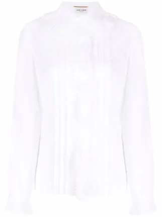Saint Laurent ruffle-trim button-front Shirt - Farfetch
