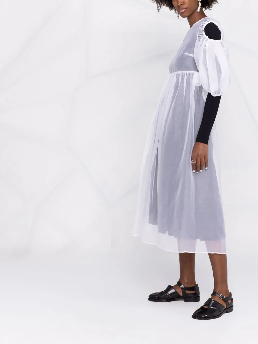 Cecilie Bahnsen Judy Overlay Glazed Organza Dress Farfetch