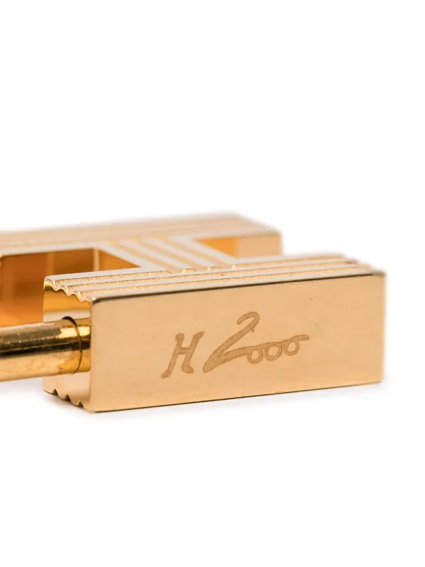 Hermès Pre-Owned 2000 pre-owned H Padlock Charm | Gold Hermès Pre-Owned 2000 pre-owned H Padlock Charm | Gold