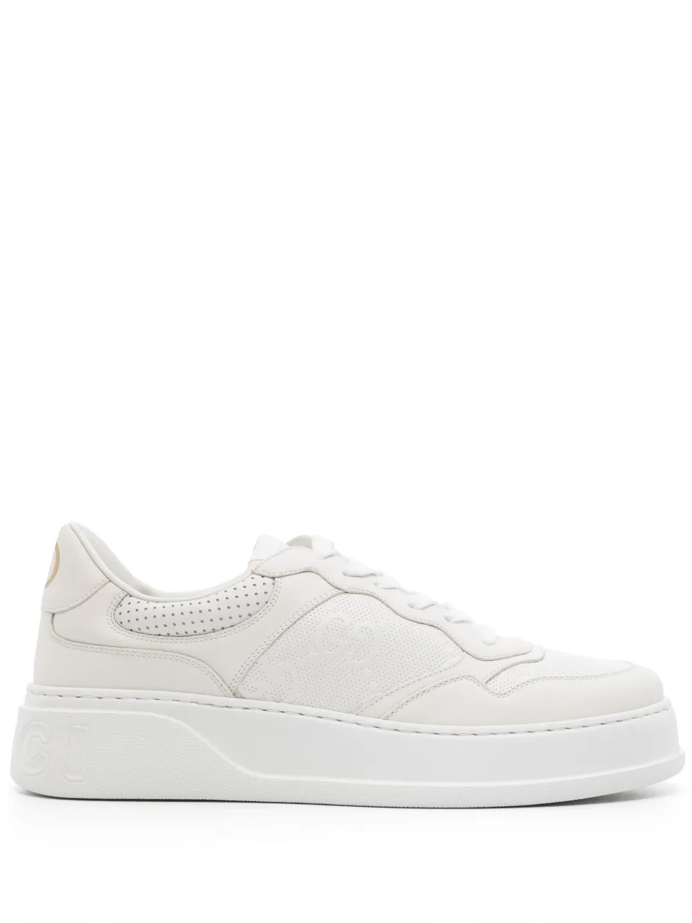 Gucci GG Supreme Perforated Sneakers | White | FARFETCH
