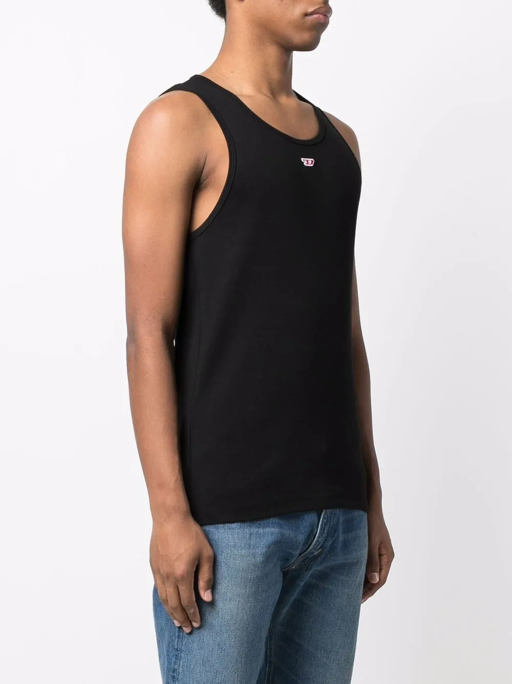 Diesel T-Lifty-D logo-embroidered Tank Top | Black | FARFETCH UK