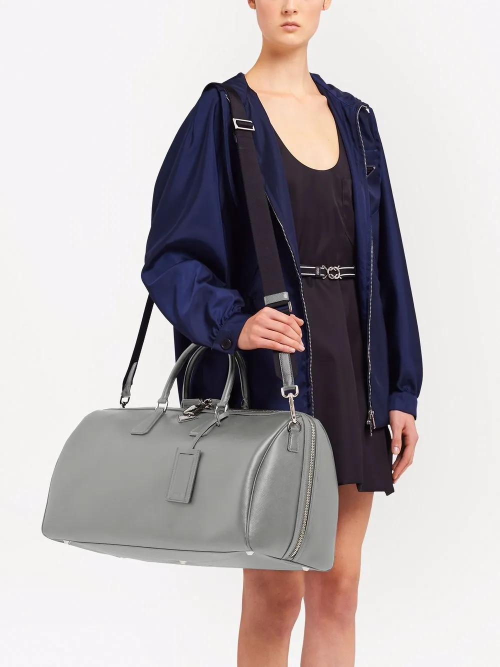 Prada Logo Plaque Duffle Bag - Farfetch