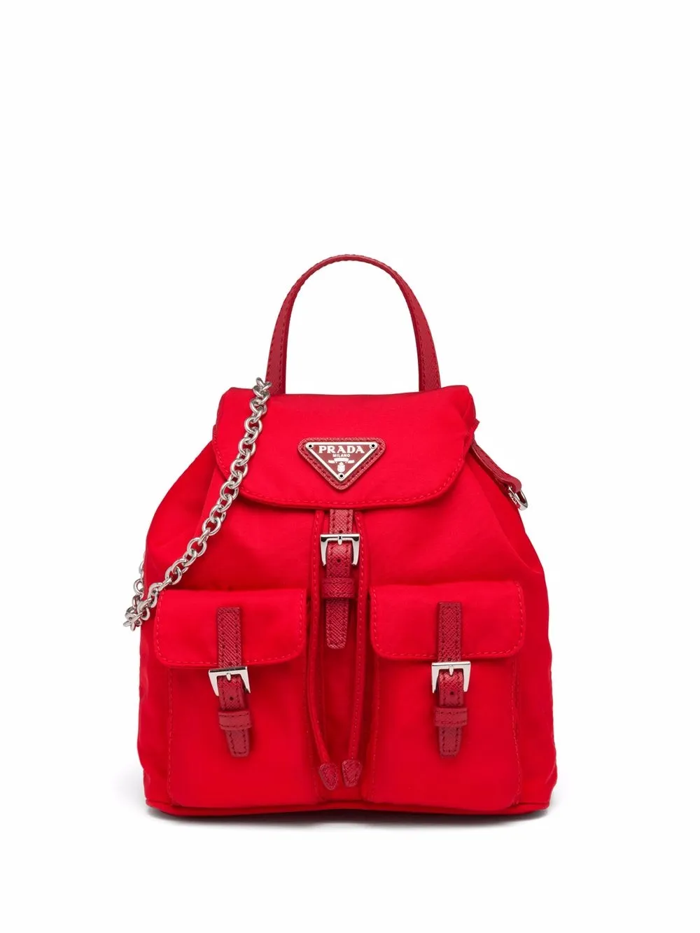 Prada Mini logo-plaque Backpack - Farfetch