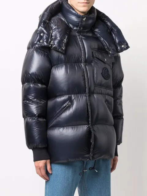 Shop Moncler detachable-hood padded coat with Express Delivery - FARFETCH