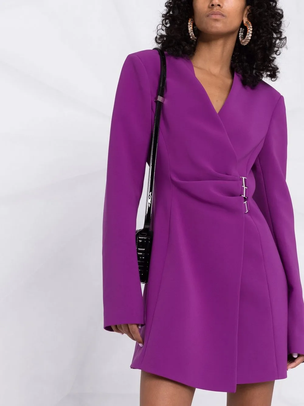 Shop The Attico Draped detail Wrap Dress With Express Delivery FARFETCH