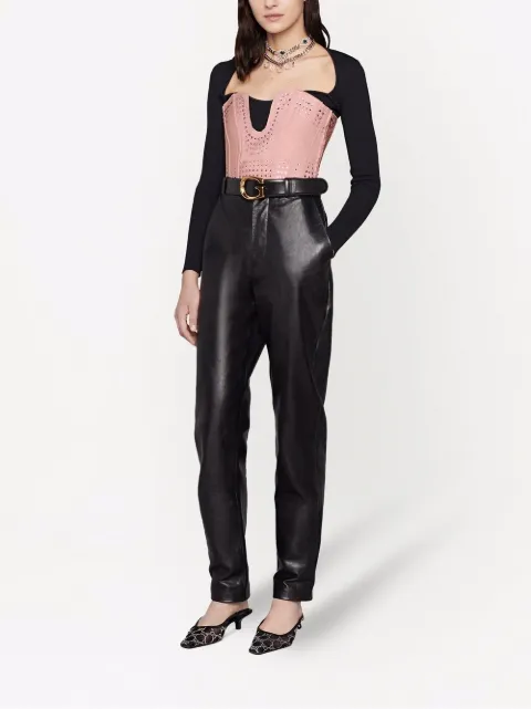 Gucci Crystal Embellished Corset Top Farfetch