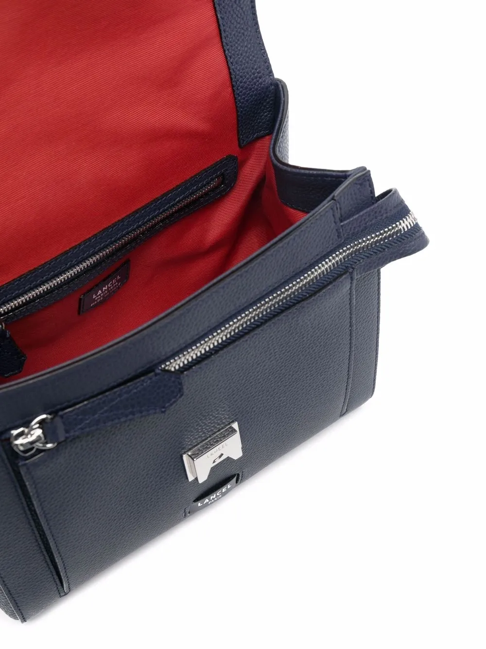 Lancel logo-print Leather Tote Bag | Blue | FARFETCH