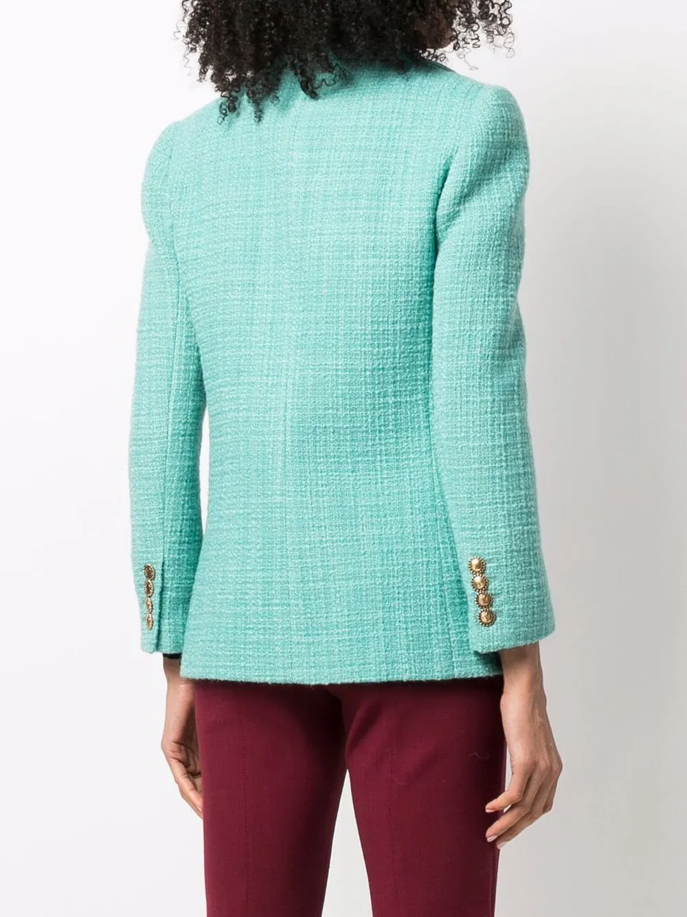 Saint Laurent Turquoise Checked Tweed Jacket ModeSens Saint Laurent Turquoise Checked Tweed Jacket ModeSens