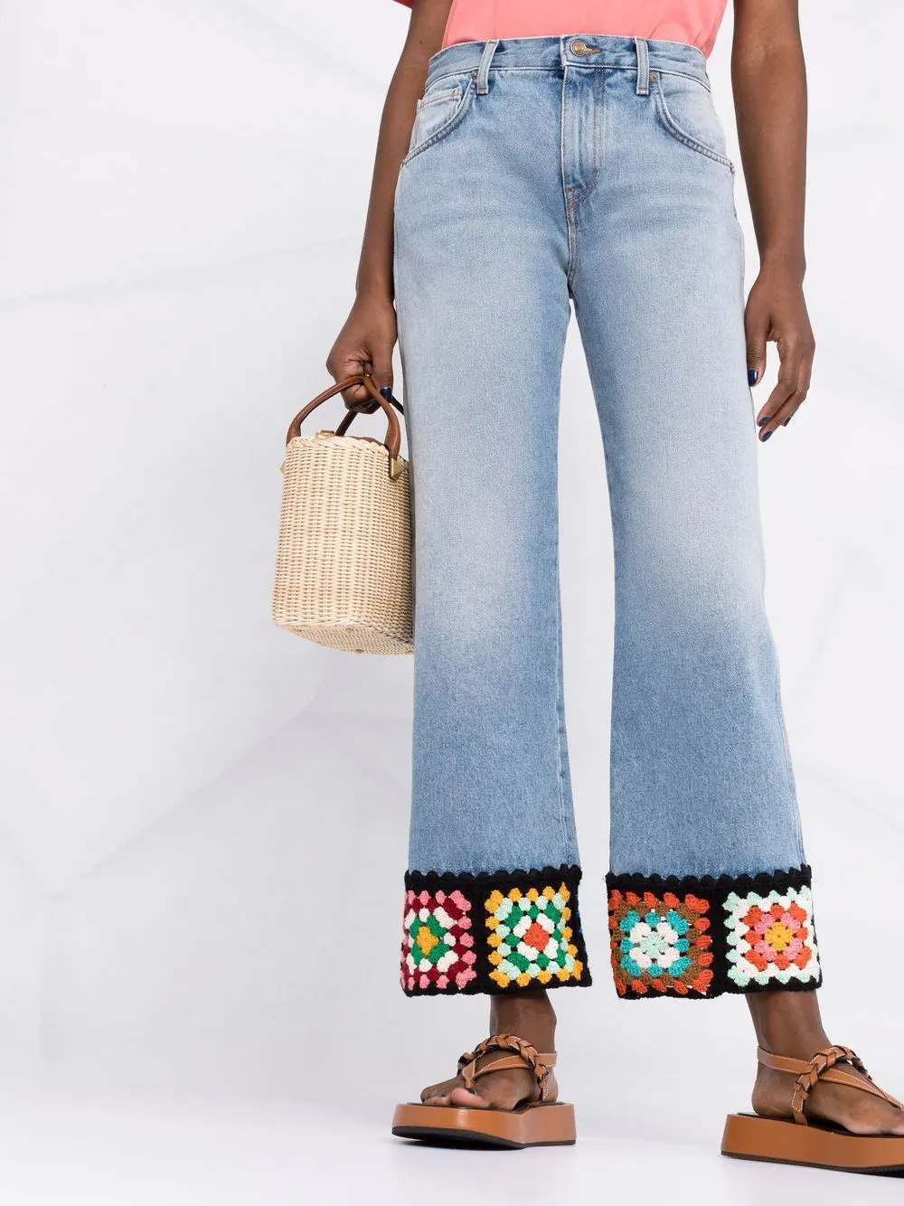 Alanui Positive Vibes wide-leg Jeans - Farfetch