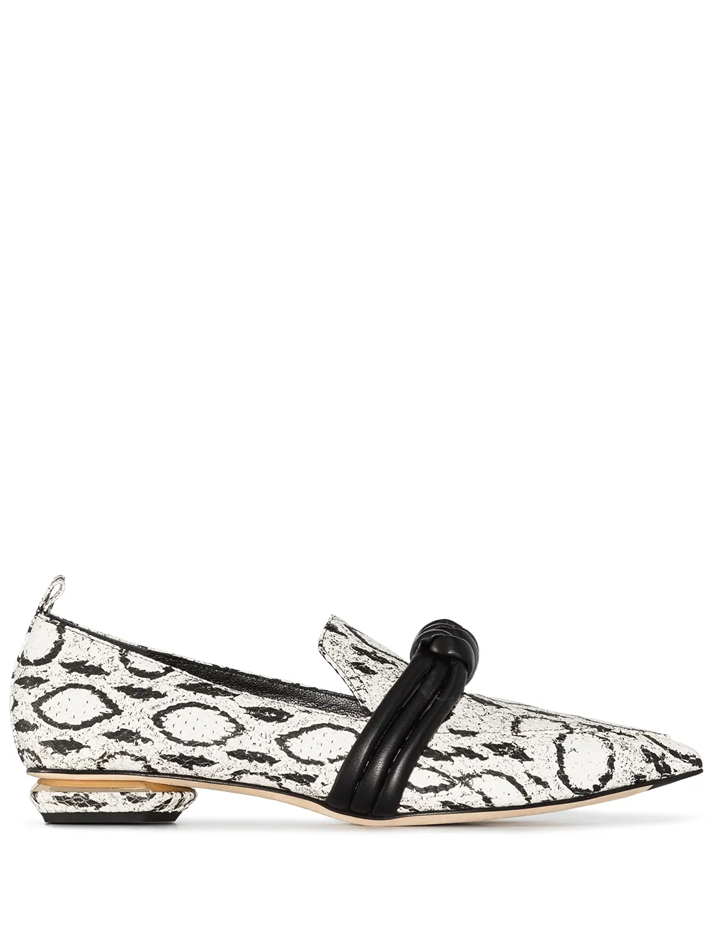 Nicholas Kirkwood Beya snakeskin-effect Loafers | White | FARFETCH AO