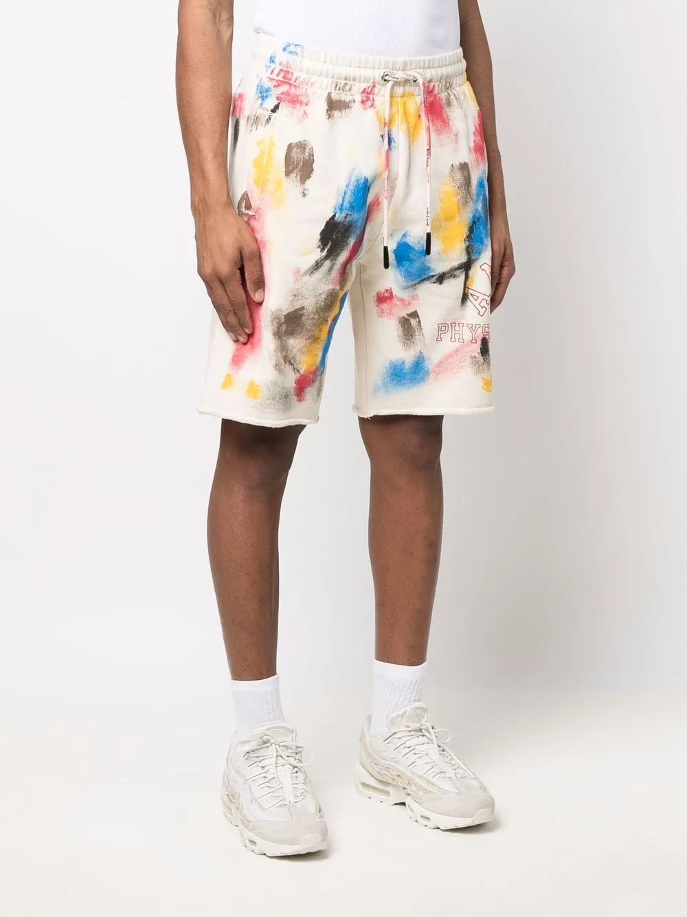Palm Angels paint-effect College Track Shorts - Farfetch