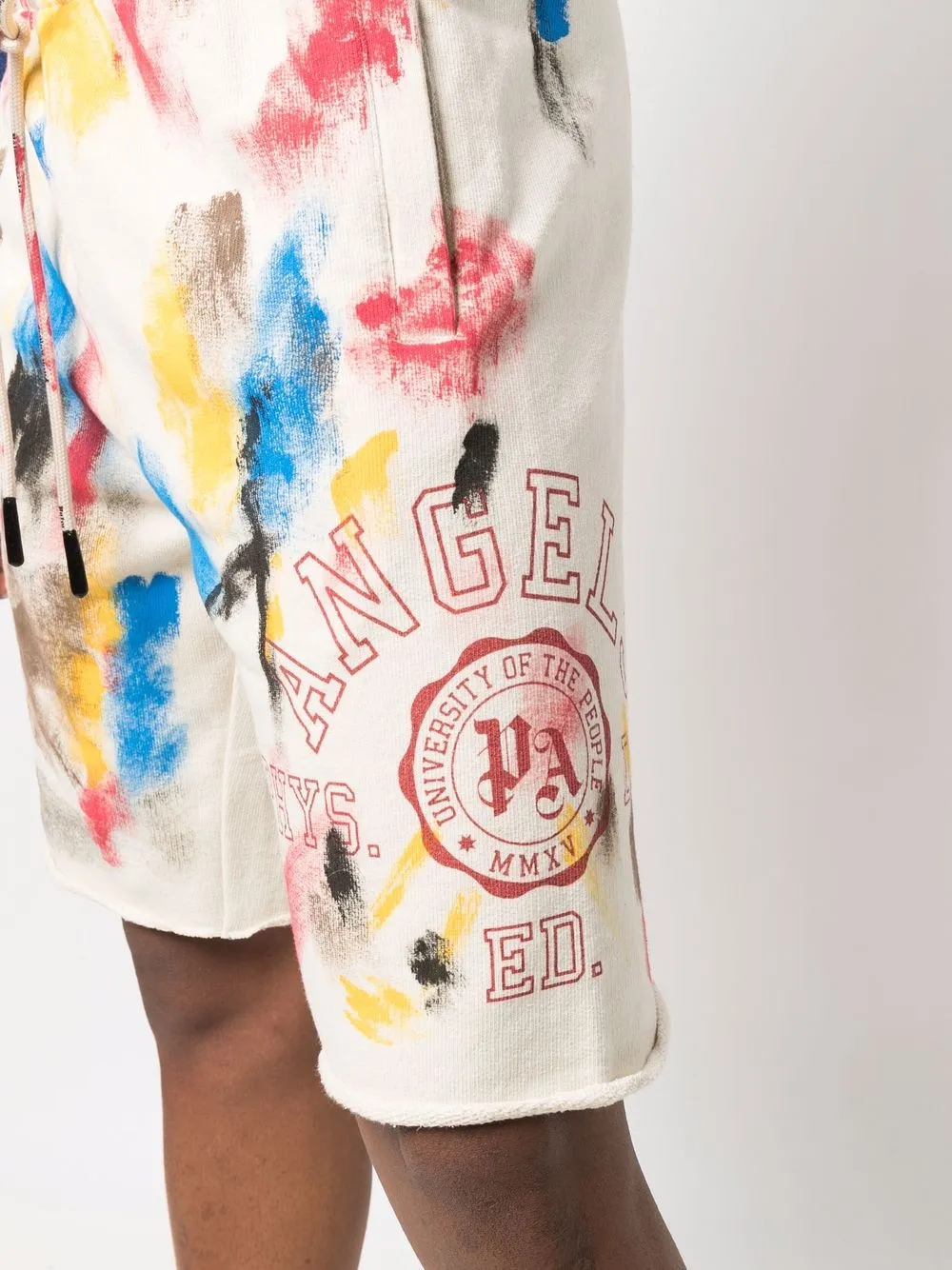 Palm Angels paint-effect College Track Shorts - Farfetch