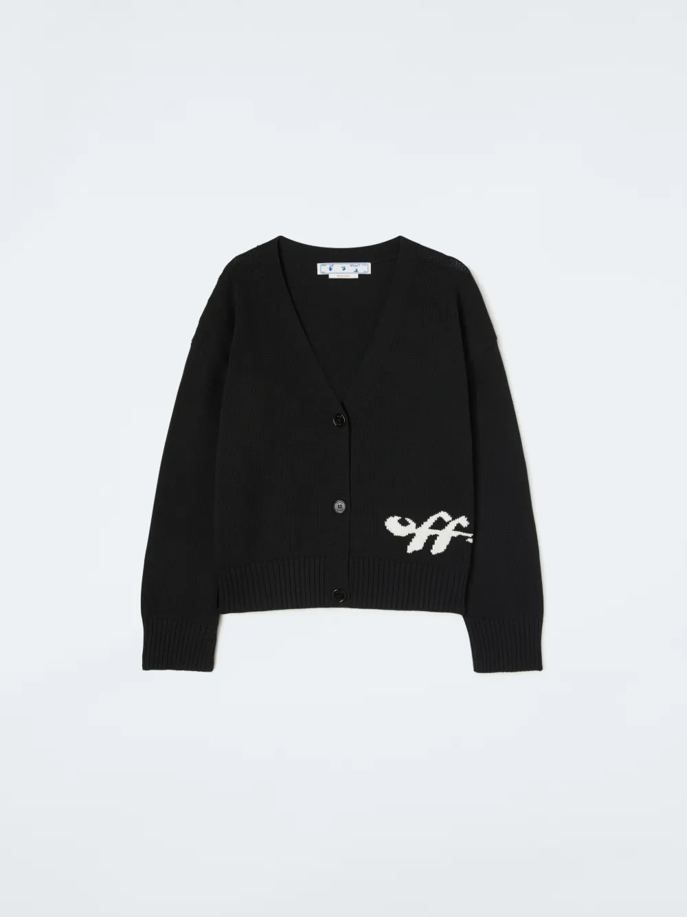INTARSIA LOGO CARDIGAN in black | Off-White™ Official GB