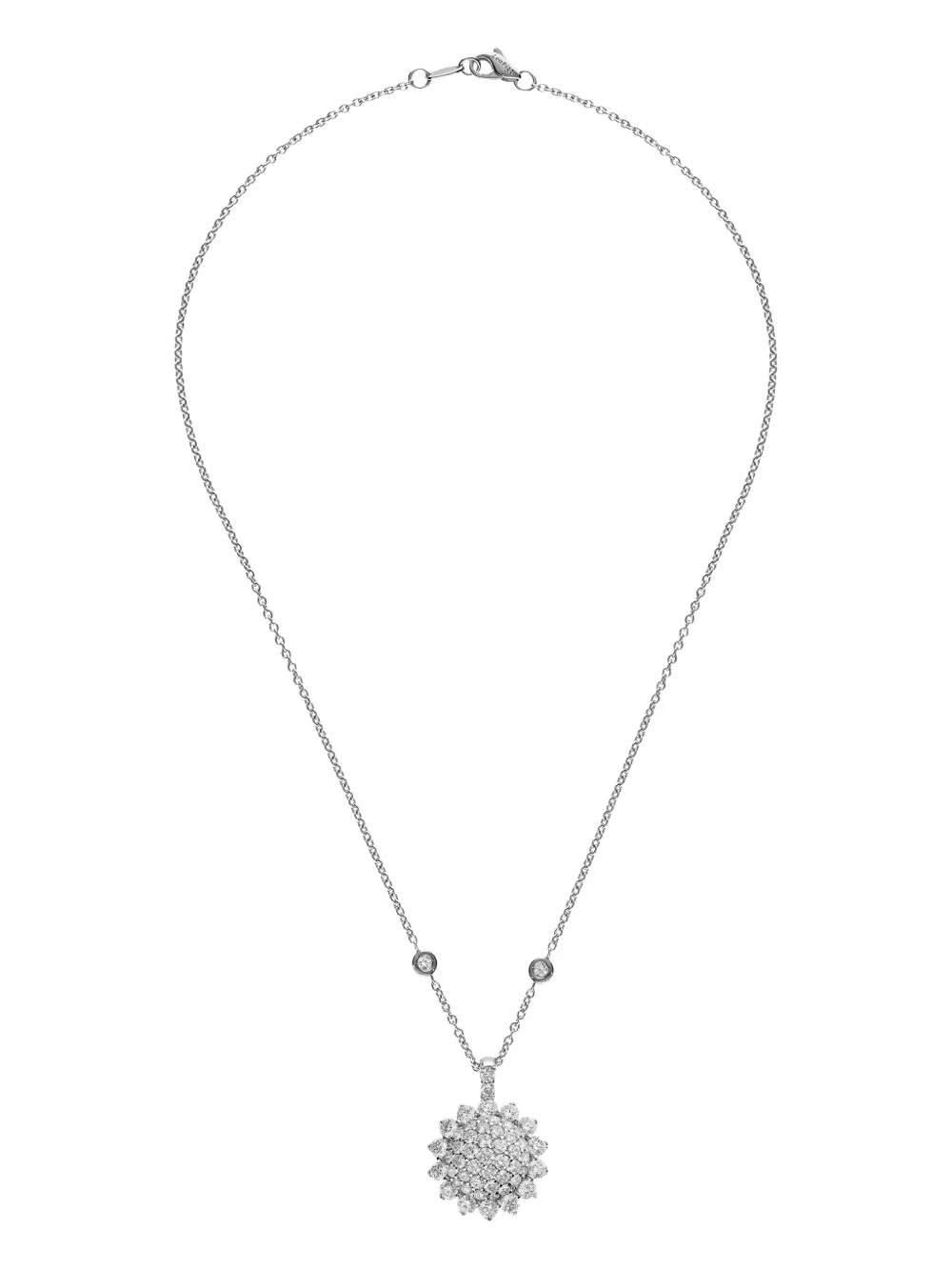 LEO PIZZO 18K White Gold Aurora Diamond Necklace | Silver | FARFETCH UK