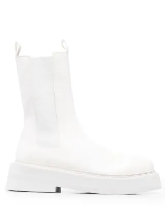 Marsèll mid-calf Leather Boots | White | FARFETCH
